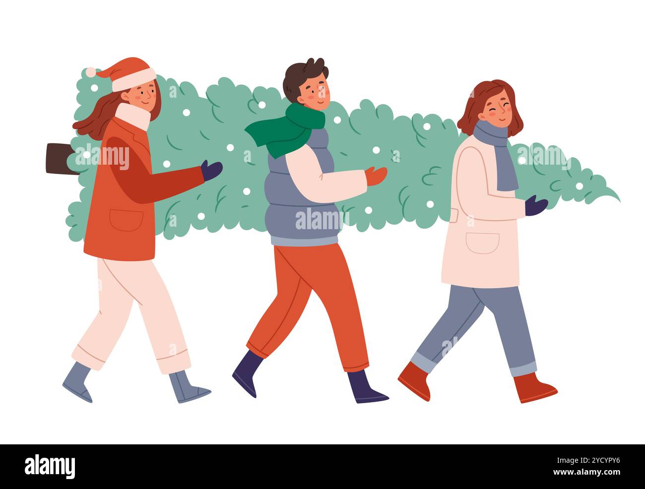 Three women walking together Stock Vector Images - Alamy