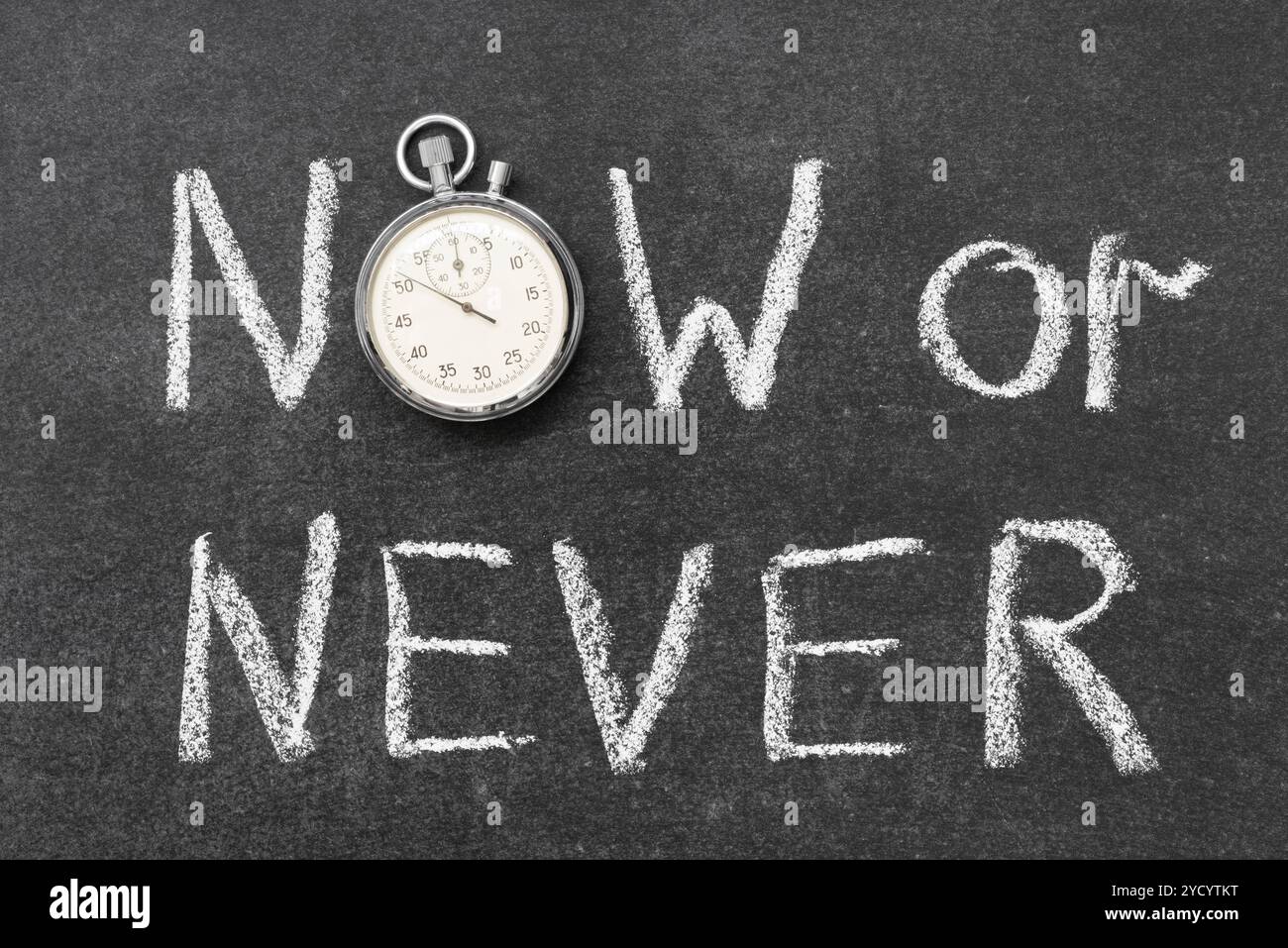 Now or never Stock Photo - Alamy