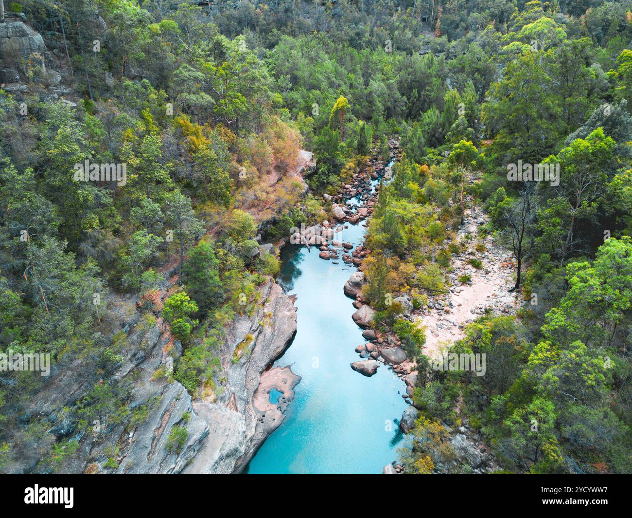 Easterly views of Glenbrook creek before it enters the Nepean River ...