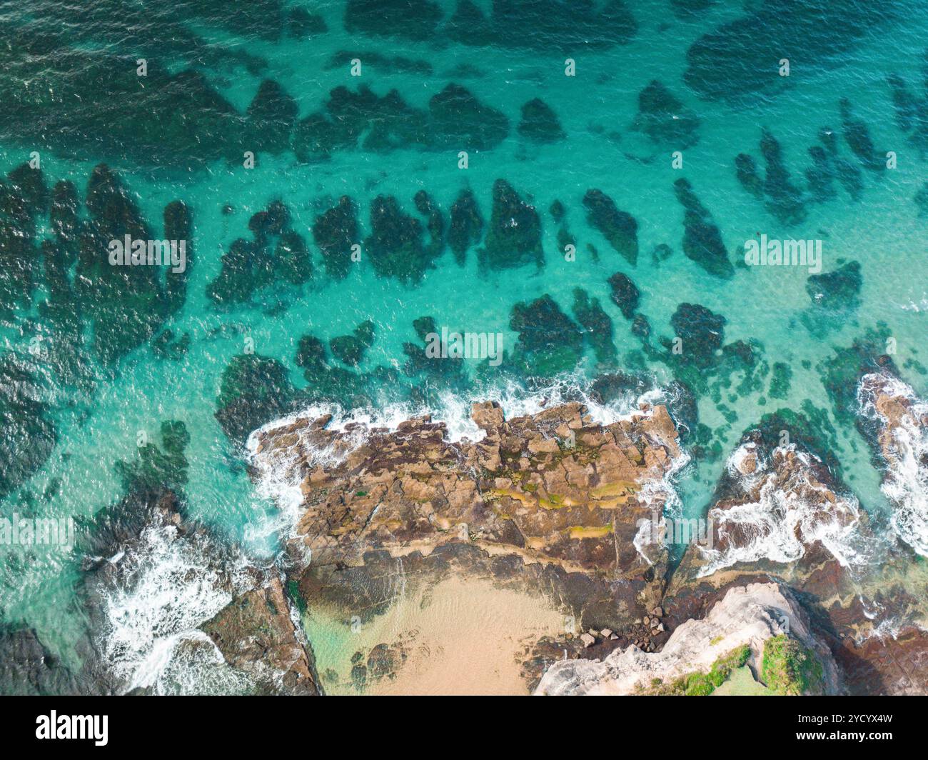 Beautiful reef crystal clear water and interesting rock features and ...
