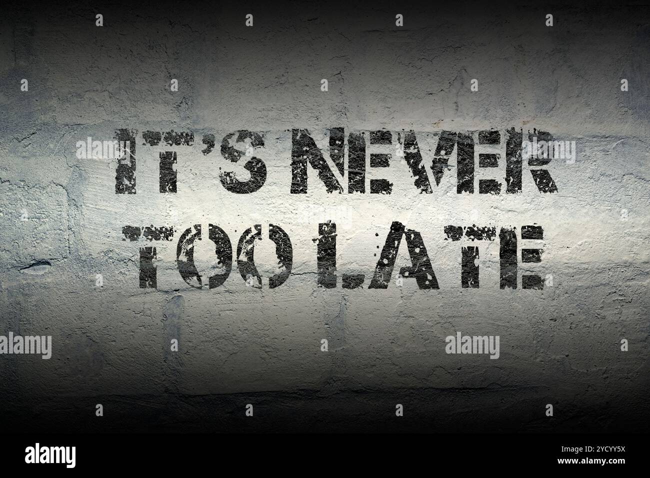 Never too late GR Stock Photo - Alamy