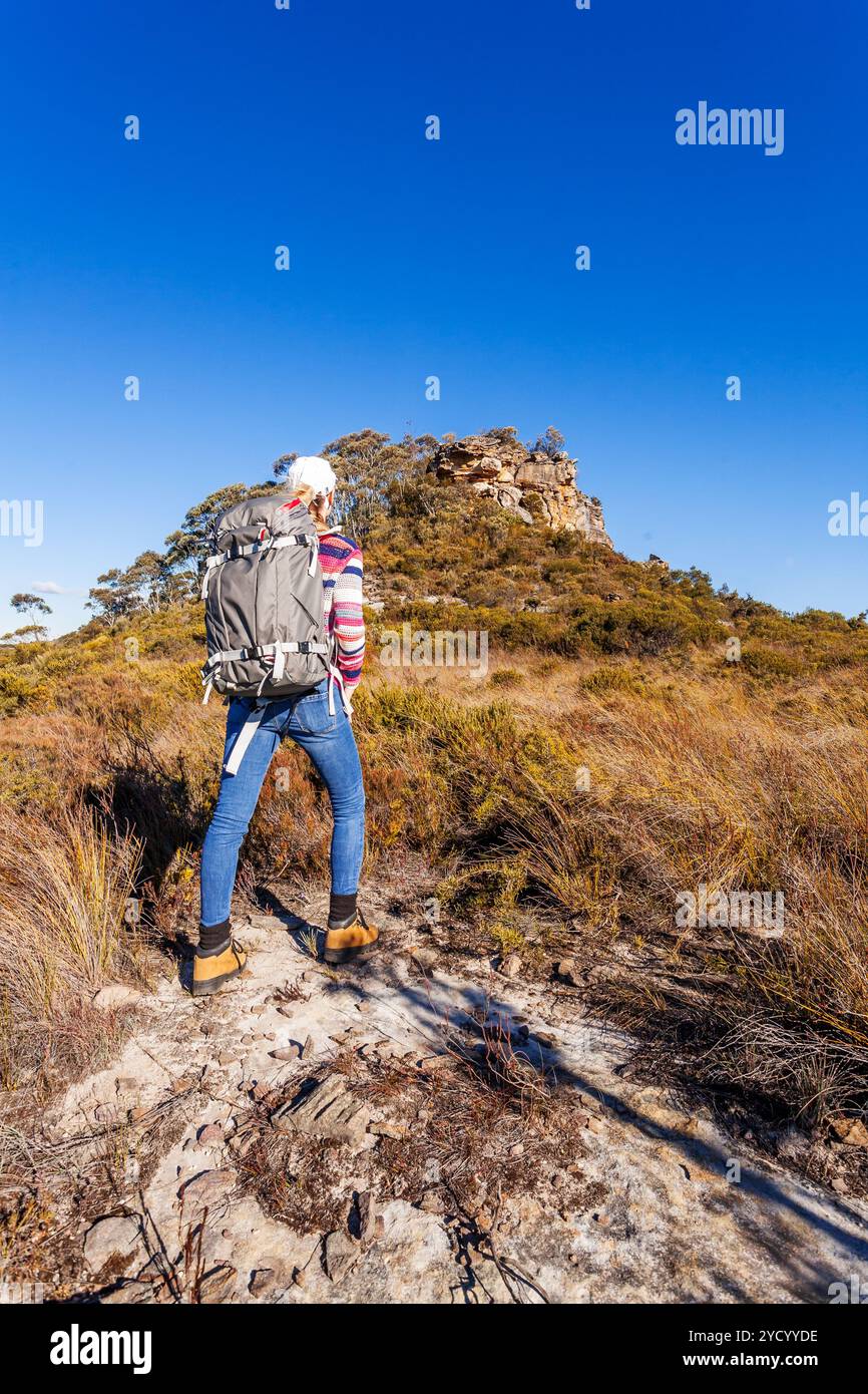 Hiking in national parks Australia with a view to an area called the ...