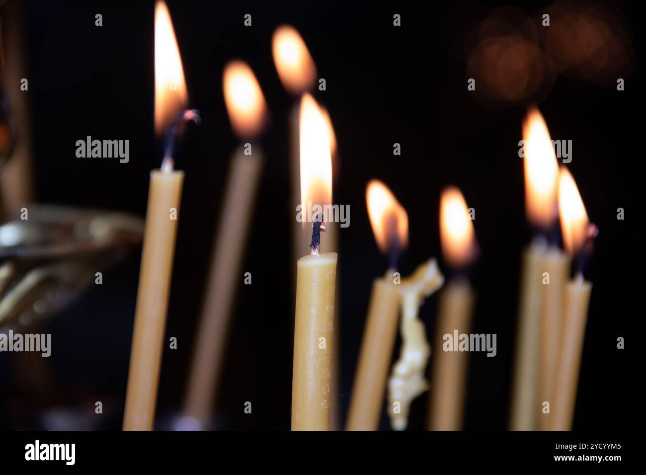 Candles in the temple. Religion and Orthodoxy in the Temples. Wax ...