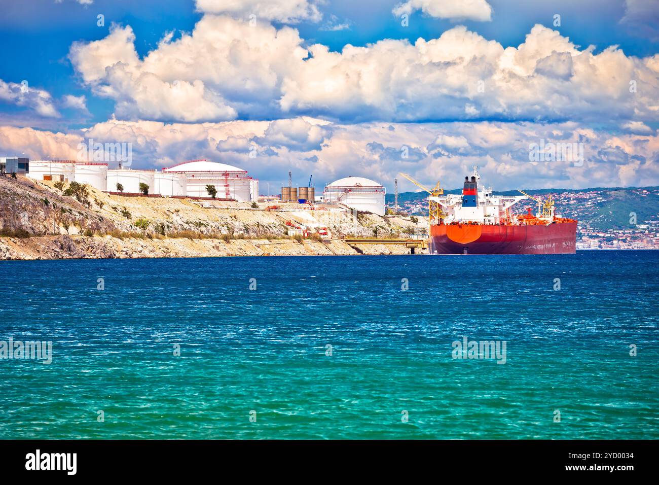 LNG terminal on Krk island view Stock Photo - Alamy
