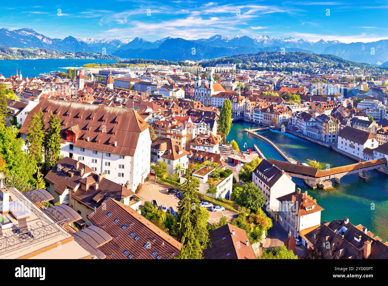 City of Luzern panoramic aerial view Stock Photo - Alamy