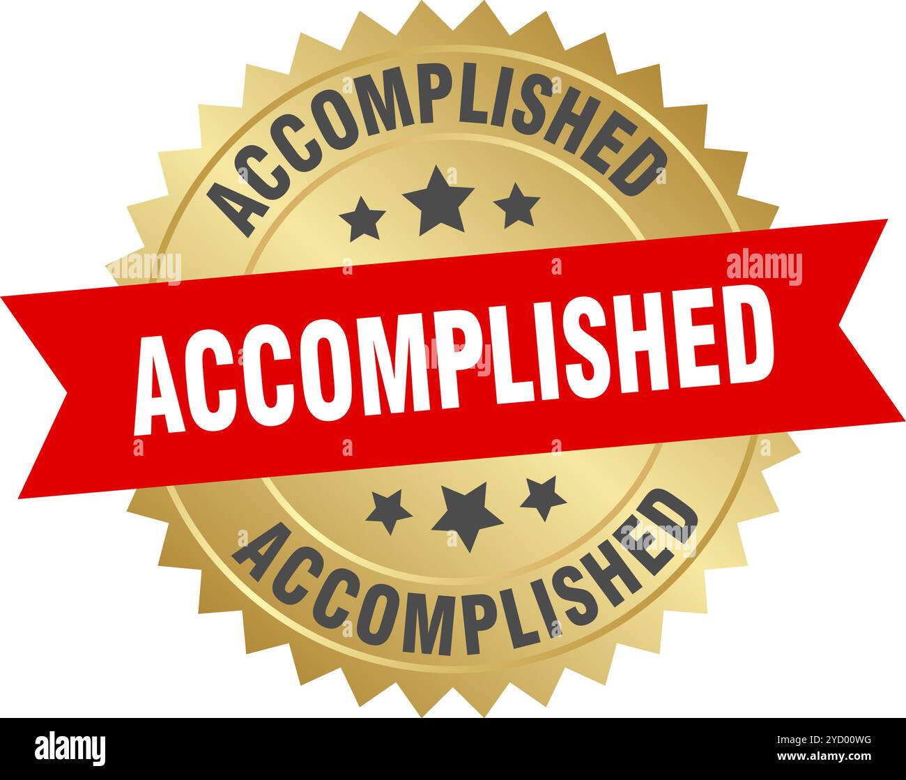 Completed badge gold hi-res stock photography and images - Alamy