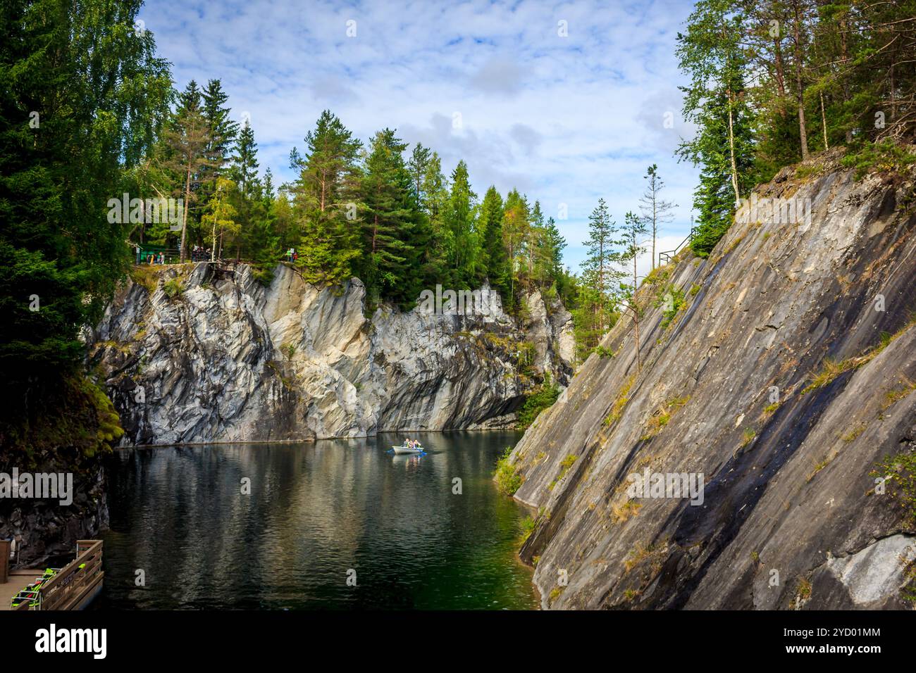 Marble quarry Ruskeala. Invalid marble quarry. Sights of Karelia in ...