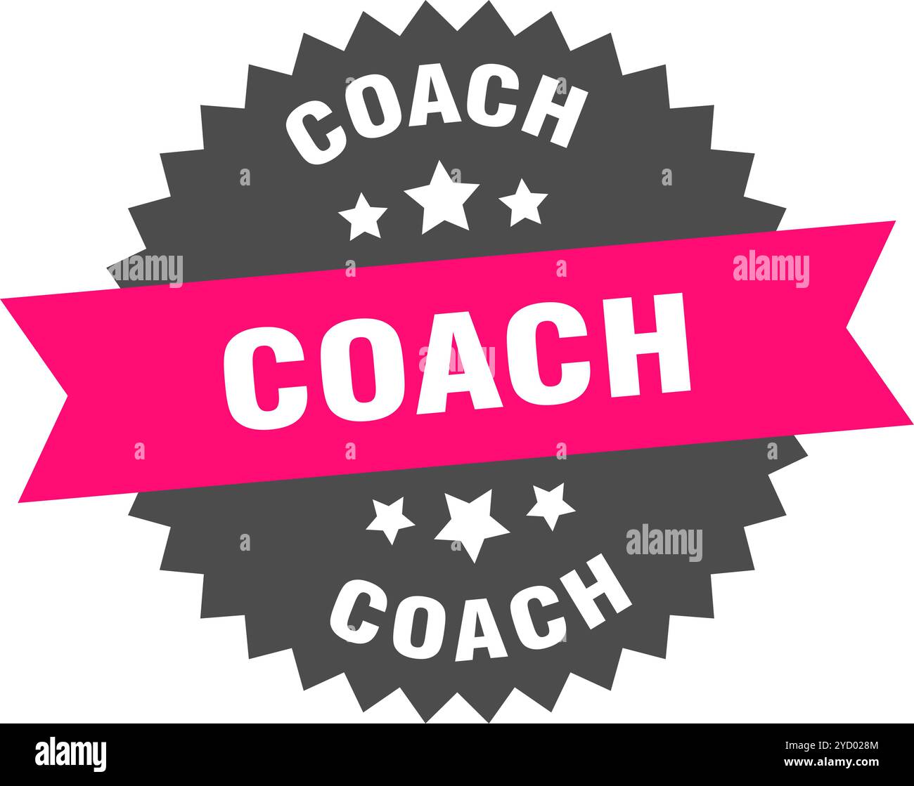 coach round pink label isolated on transparent background. coach Stock ...