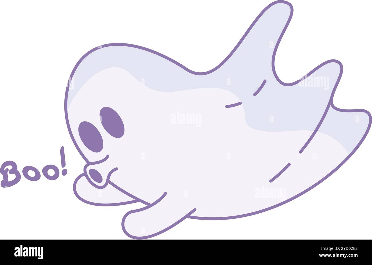 Floating cartoon ghost saying Boo while flying, Vector Stock Vector Image & Art - Alamy