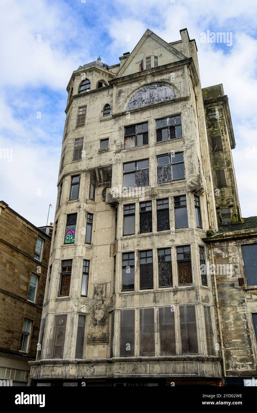 The Lion Chambers abandoned building, Hope Street, Glasgow, Scotland ...