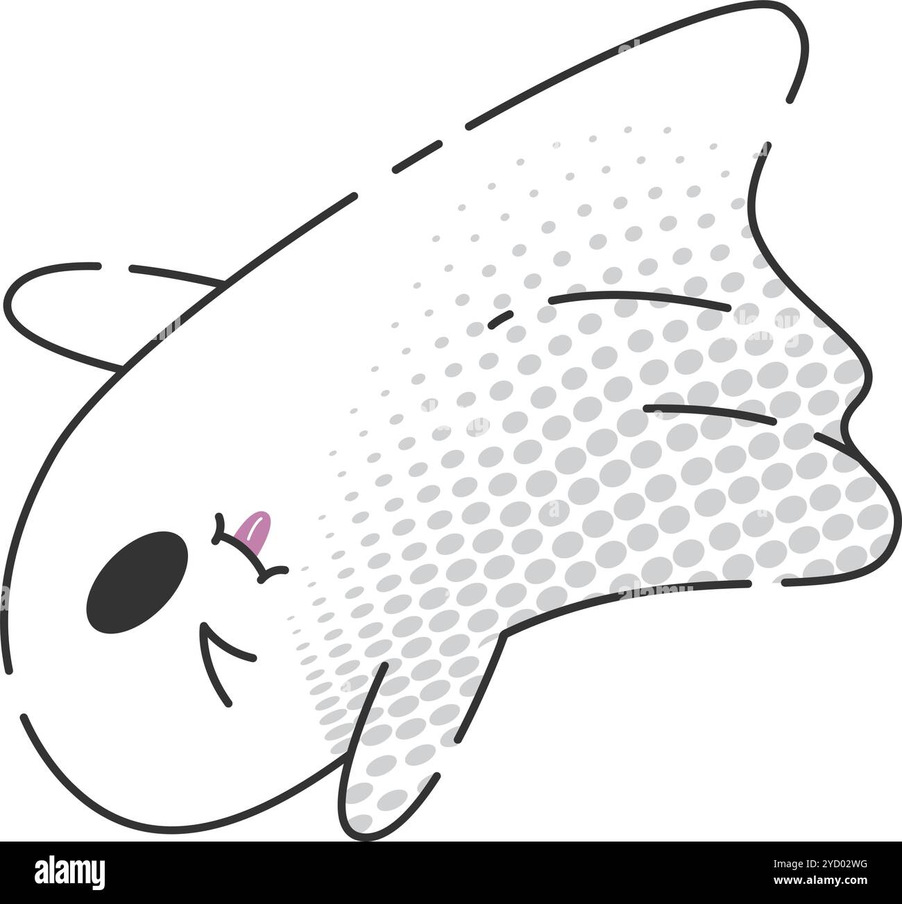 Flying cartoon ghost blowing kiss with halftone pattern, Vector Stock ...