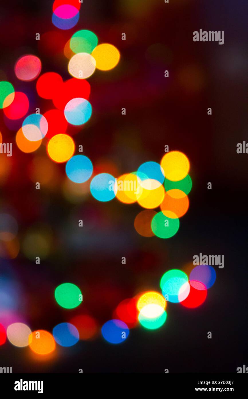 Defocused christmas lights background. christmas background. bokeh ...