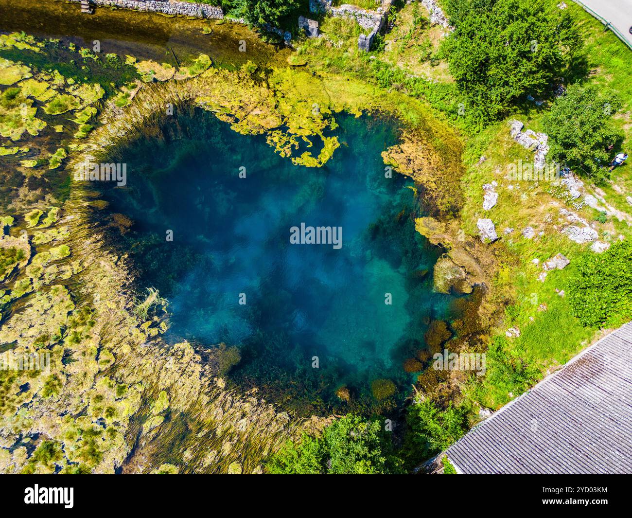 Amazing Gacka river source photographed with drone from above located ...