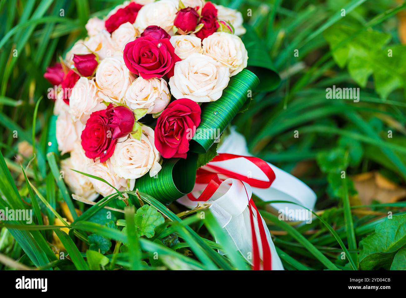 Bouquet of red and white roses hi-res stock photography and images - Alamy