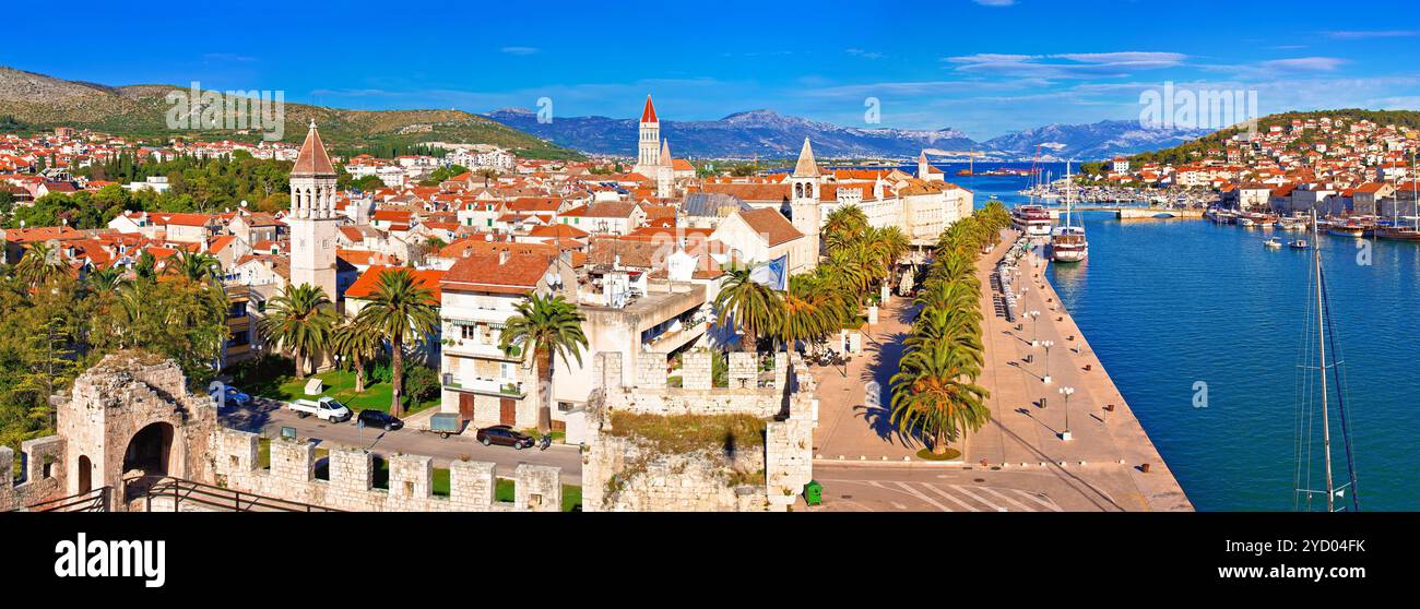 Town of Trogir waterfront and landmarks panoramic view, UNESCO world ...