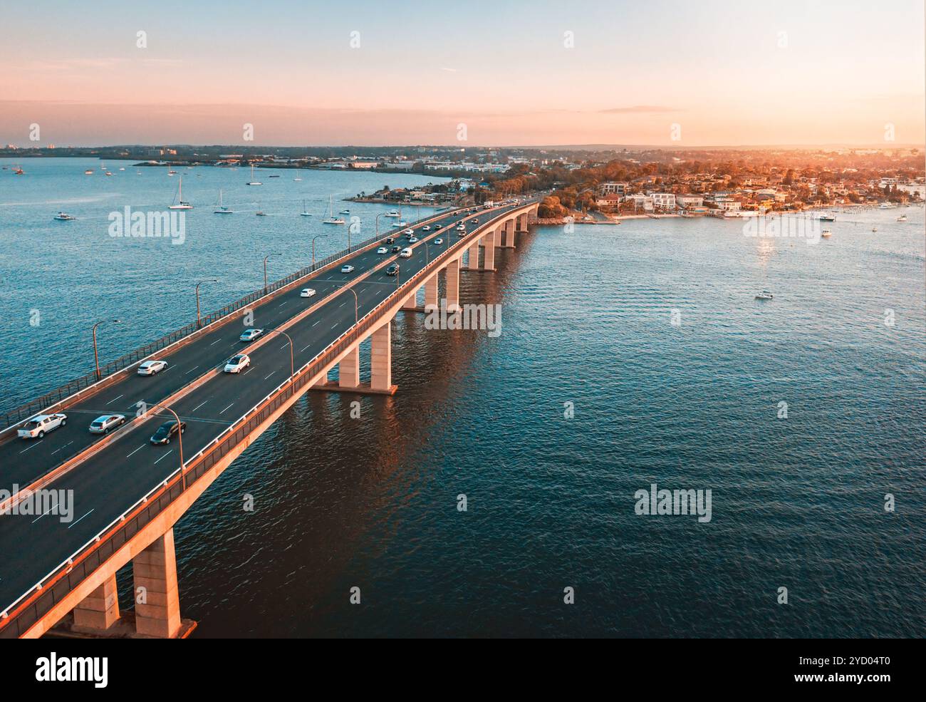 Traffic on Captain Cook Bridge Sans Souci aerial view Stock Photo - Alamy