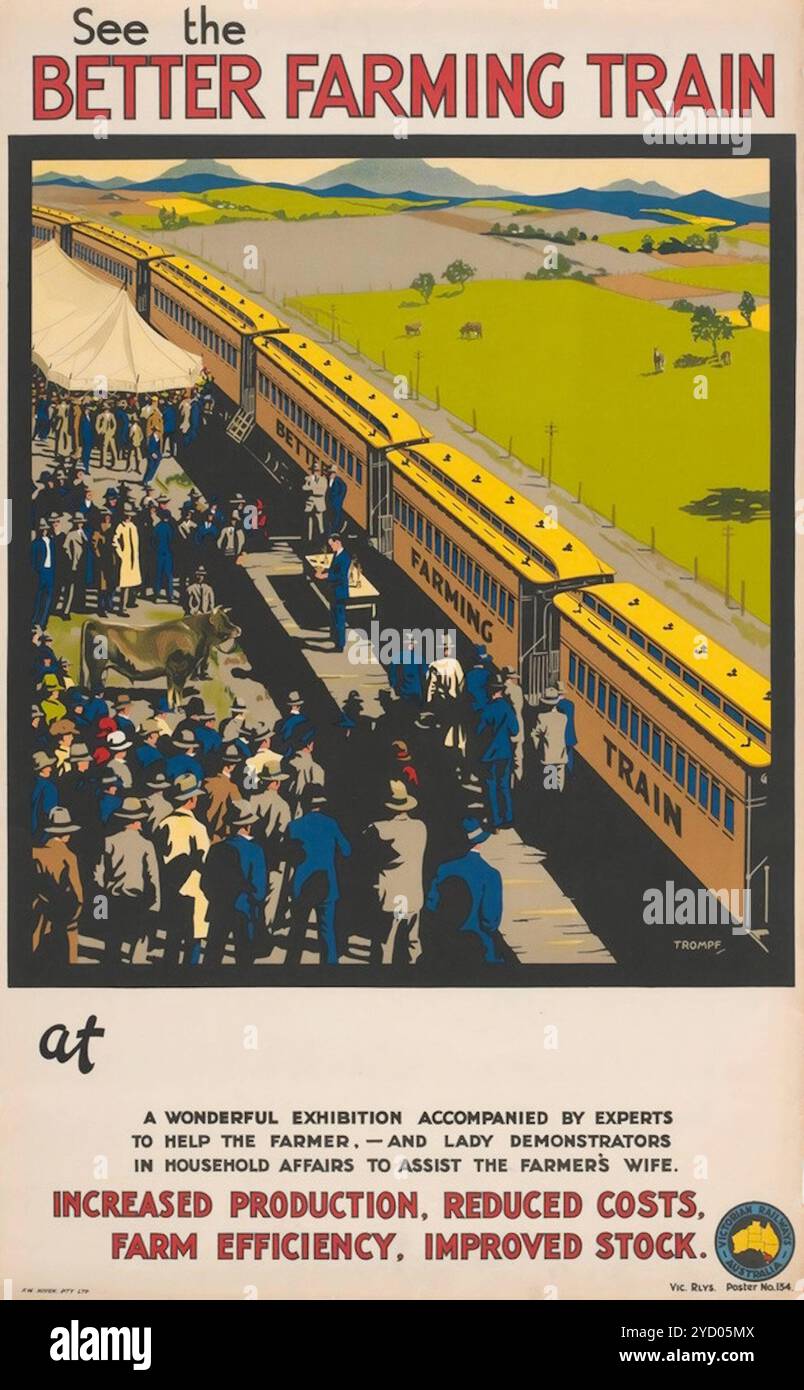 Vintage Governmental Advertising Poster by Victorian Railways Australia ...