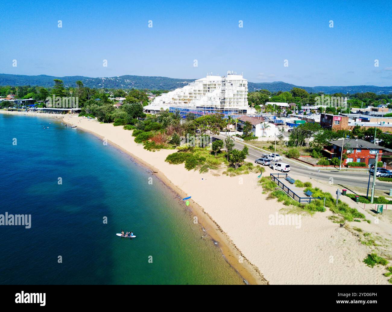 High views looking down onto Ettalong Beach Stock Photo - Alamy