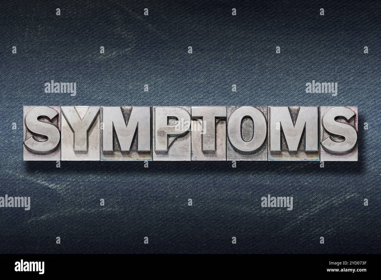 Symptoms word den Stock Photo - Alamy