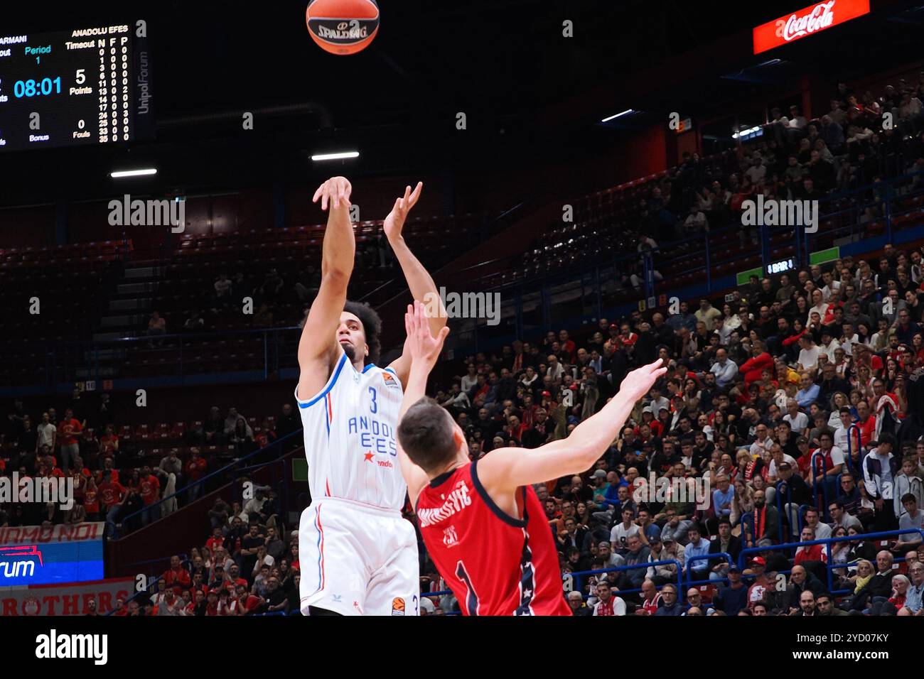 Jordan Nwora (Anadolu Efes Istanbul) during EA7 Emporio Armani Milano ...