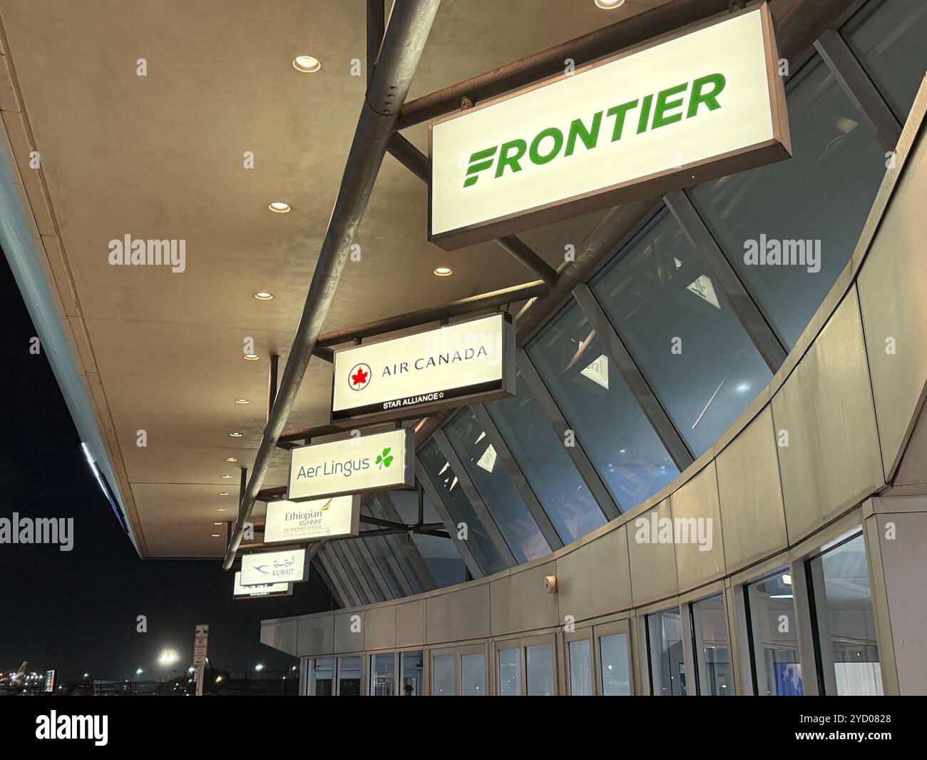Entrance to Terminal #7 at JFK International Airport in New York City ...