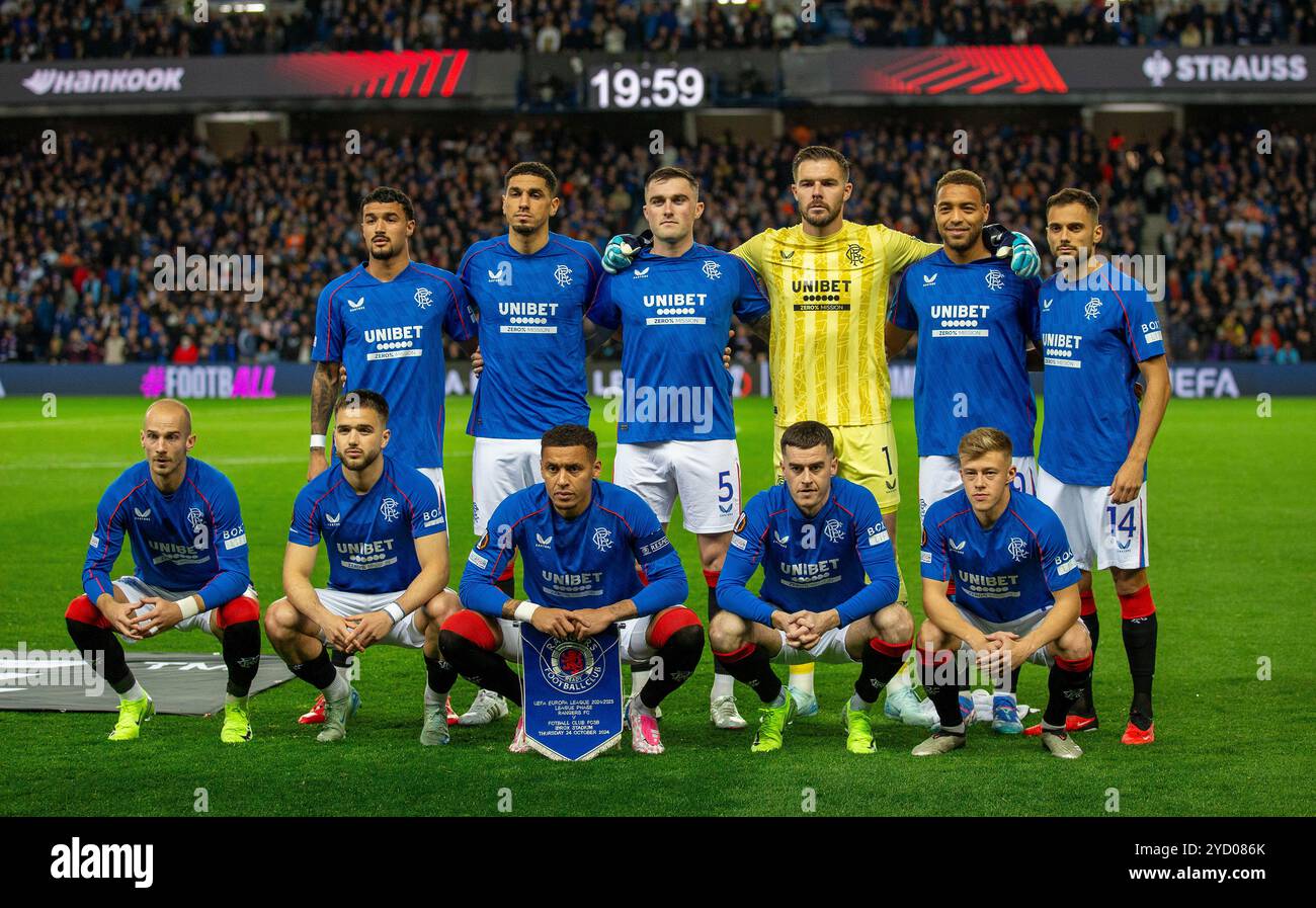 Ibrox Stadium, Glasgow, UK. 24th Oct, 2024. UEFA Europa League Football ...