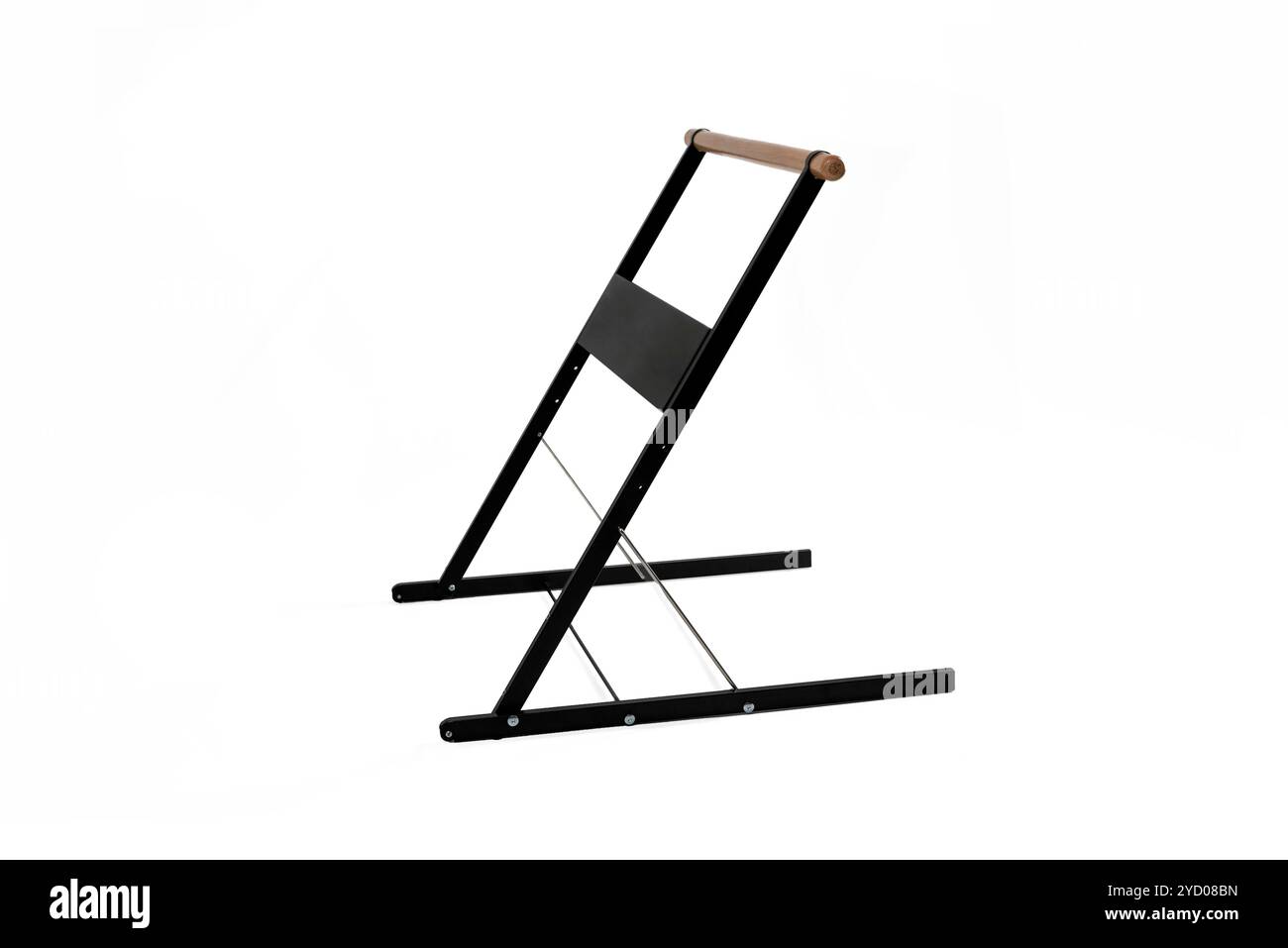 Mobile folding ballet barre isolated on white background. Adjustable ...