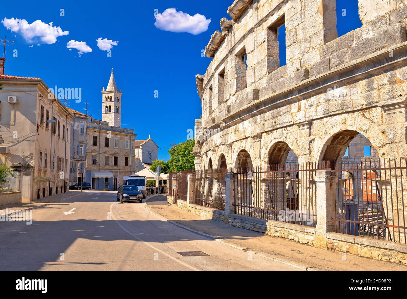 Pula arena church tower hi-res stock photography and images - Alamy