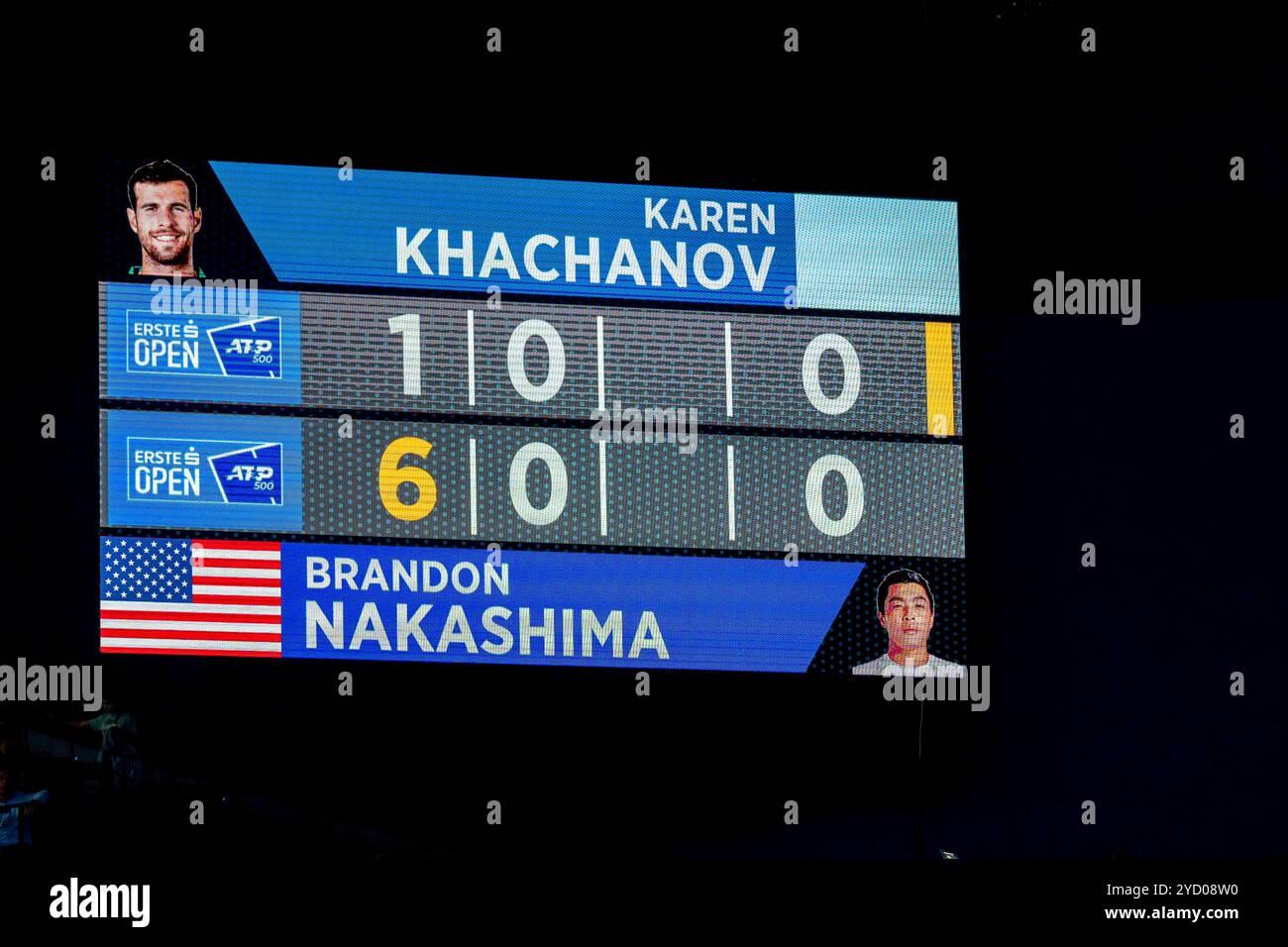 BRANDON NAKASHIMA (USA) in match against KAREN KHACHANOV at the ATP ...