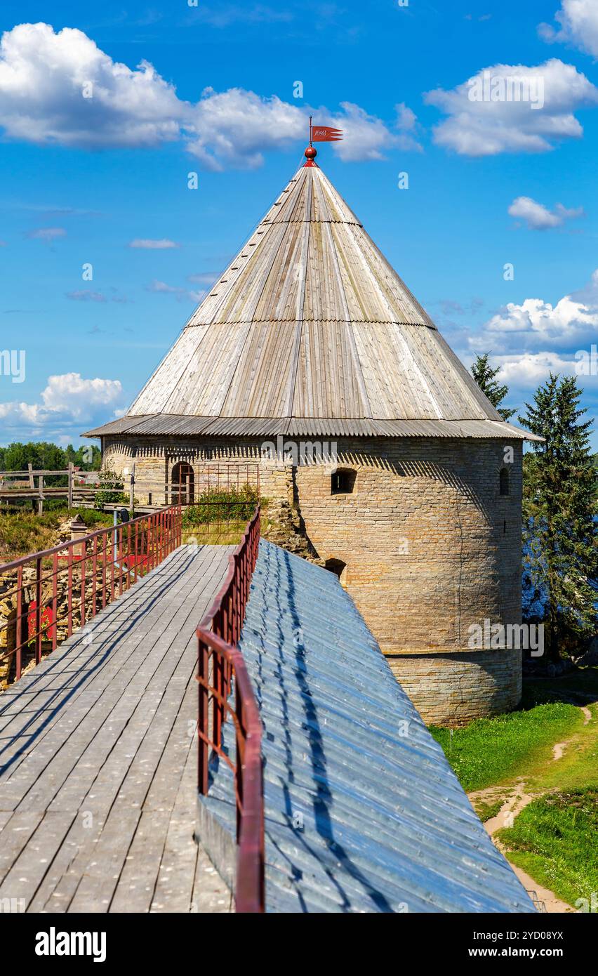 Historical fortress Oreshek is an ancient Russian fortress Stock Photo ...