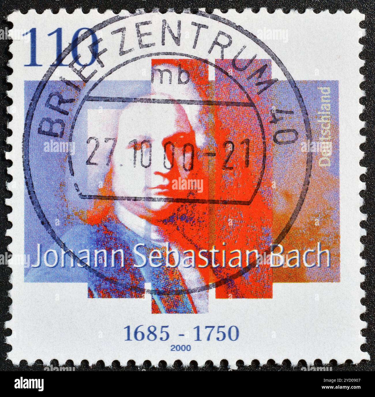 Cancelled postage stamp printed by Germany, that shows portrait of ...