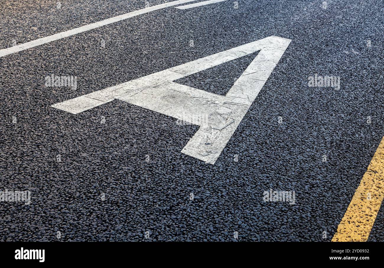Road marking with the russian letter A Stock Photo - Alamy