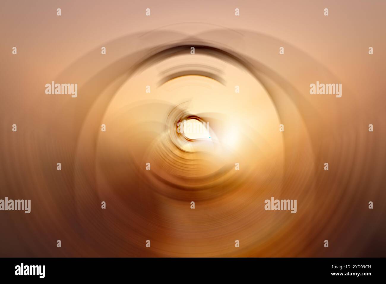 Wormhole effect in shades of bronze, multi-color raster abstract ...