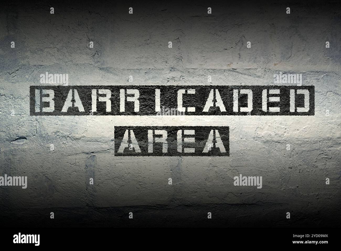 Barricaded area GR Stock Photo - Alamy