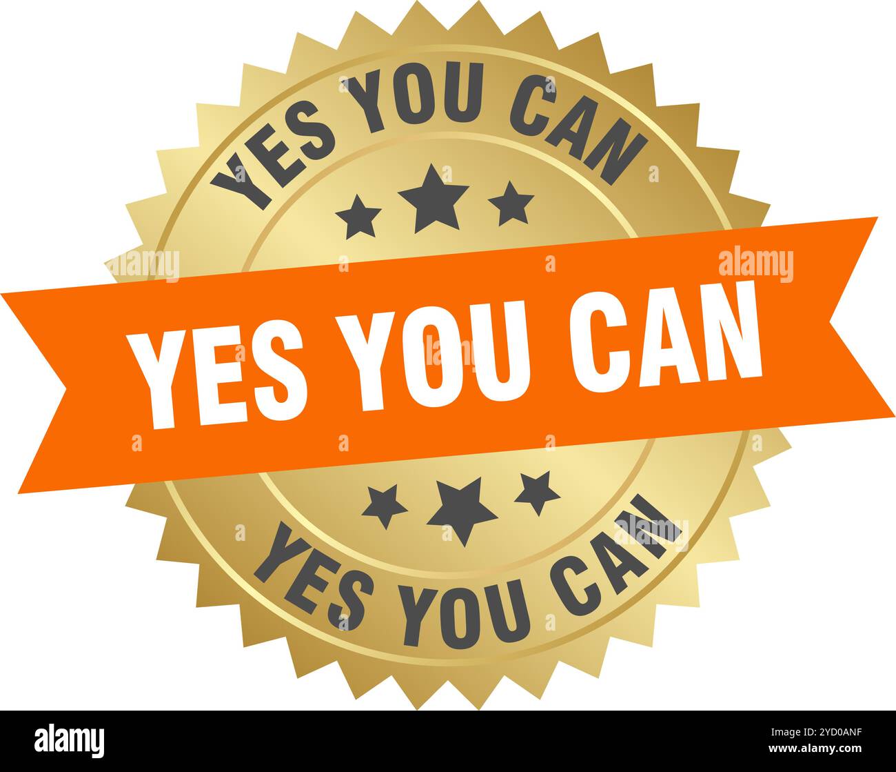 yes you can round orange and gold label isolated on transparent ...