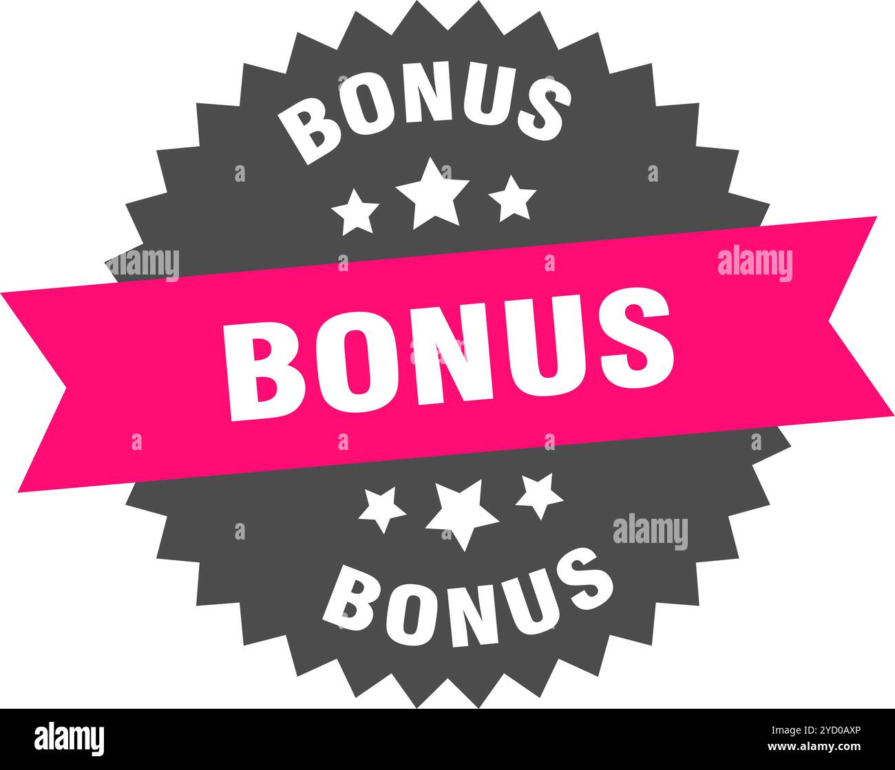 bonus round pink label isolated on transparent background. bonus Stock ...