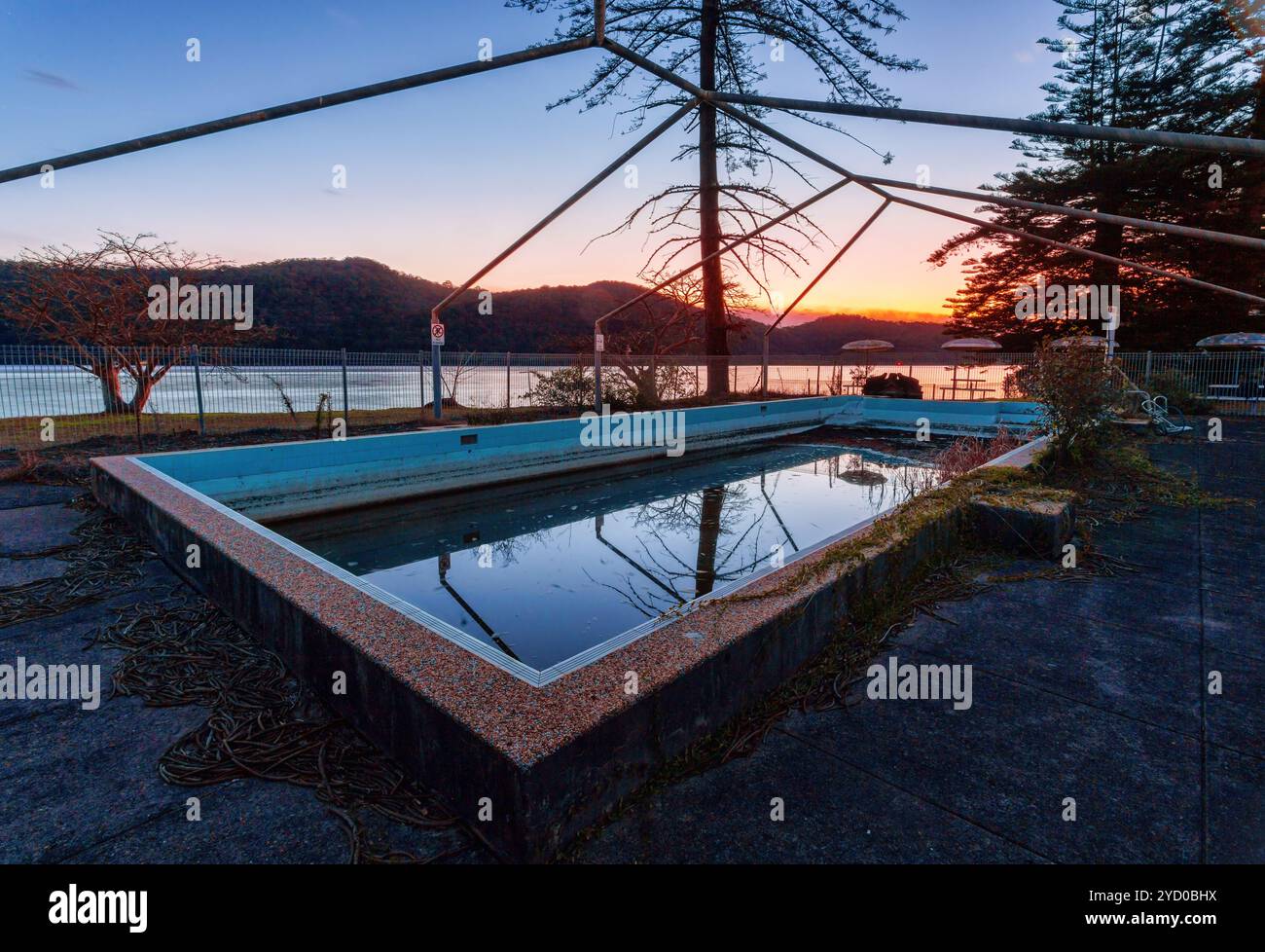 Abandoned Peat Island Asylum outdoor swimming pool Stock Photo - Alamy
