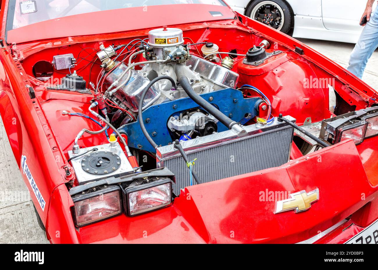 Tuned turbo car engine of Chevrolet Camaro vehicle Stock Photo - Alamy