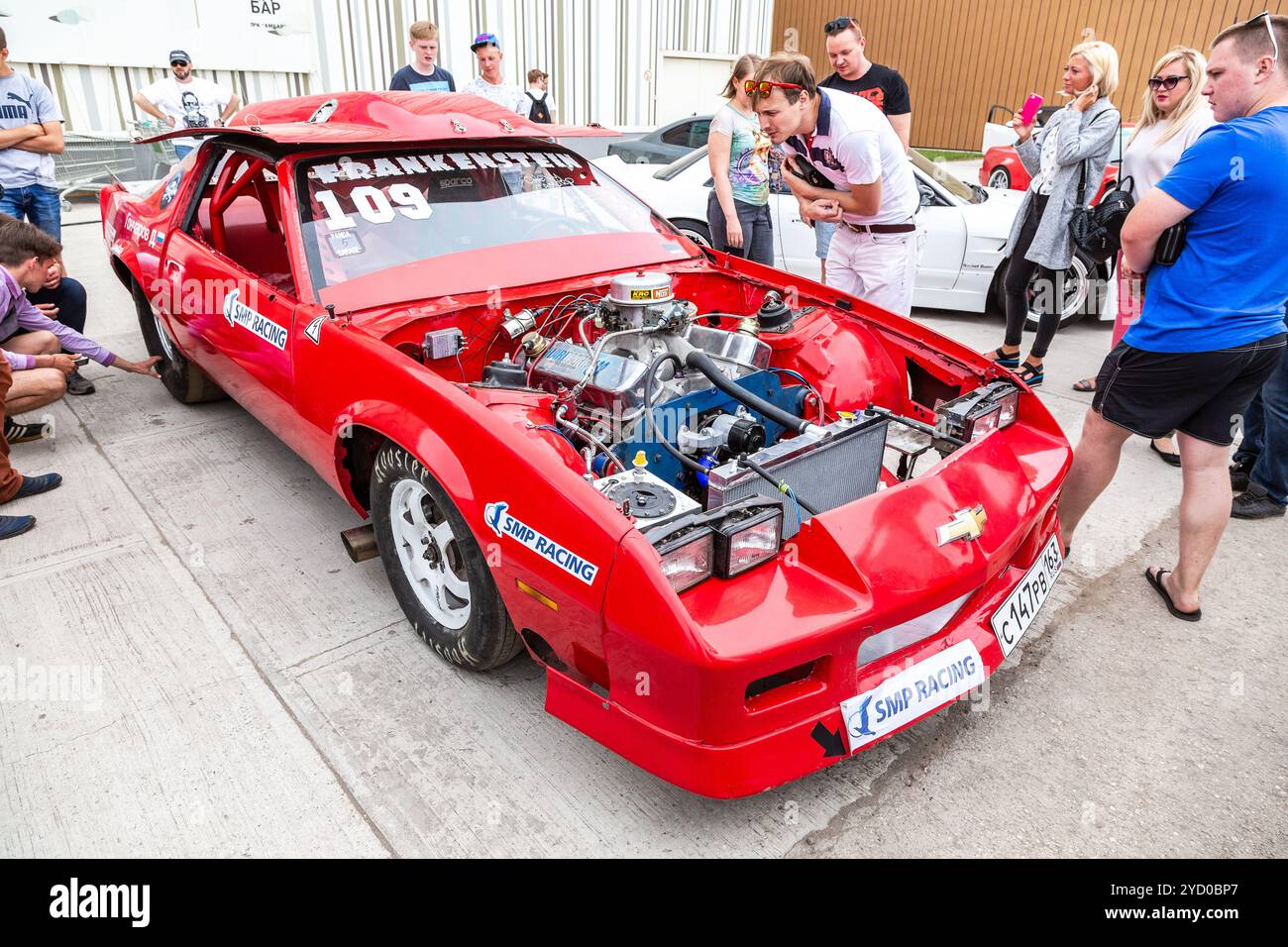 Tuned turbo car engine of Chevrolet Camaro vehicle Stock Photo - Alamy