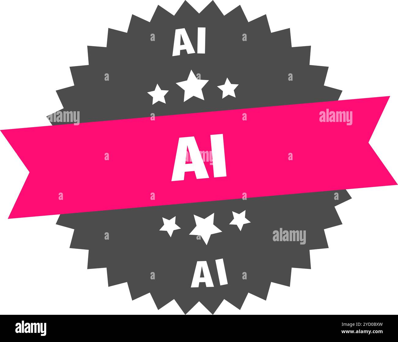 ai round pink label isolated on transparent background. ai Stock Vector ...