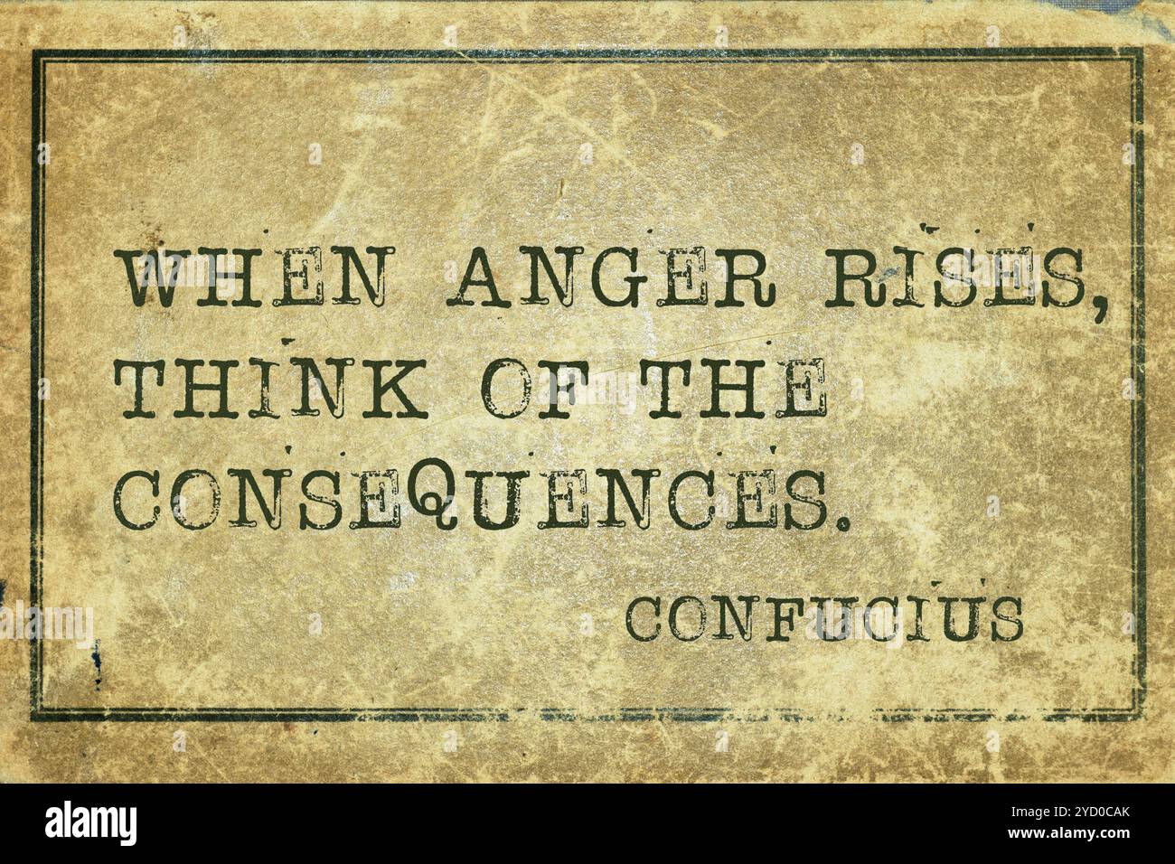 When anger rises - ancient Chinese philosopher Confucius quote printed ...