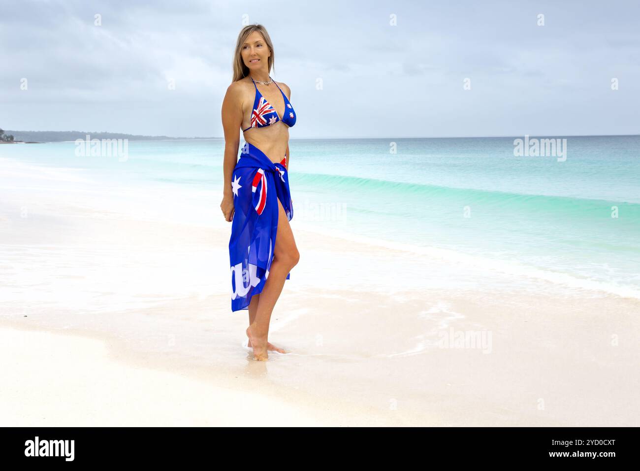 Bikini woman on Australian beach vacation getaway Stock Photo - Alamy