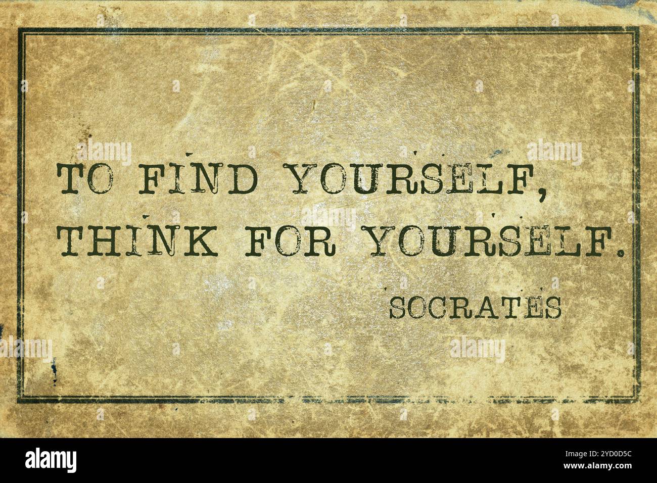 to find yourself, think for yourself - ancient Greek philosopher ...