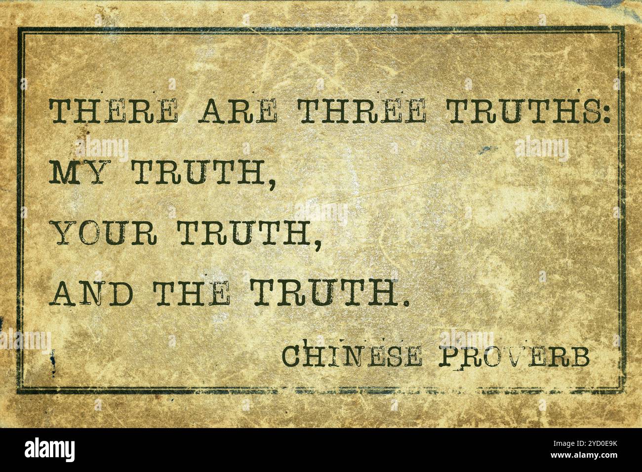Three truth print Stock Photo - Alamy