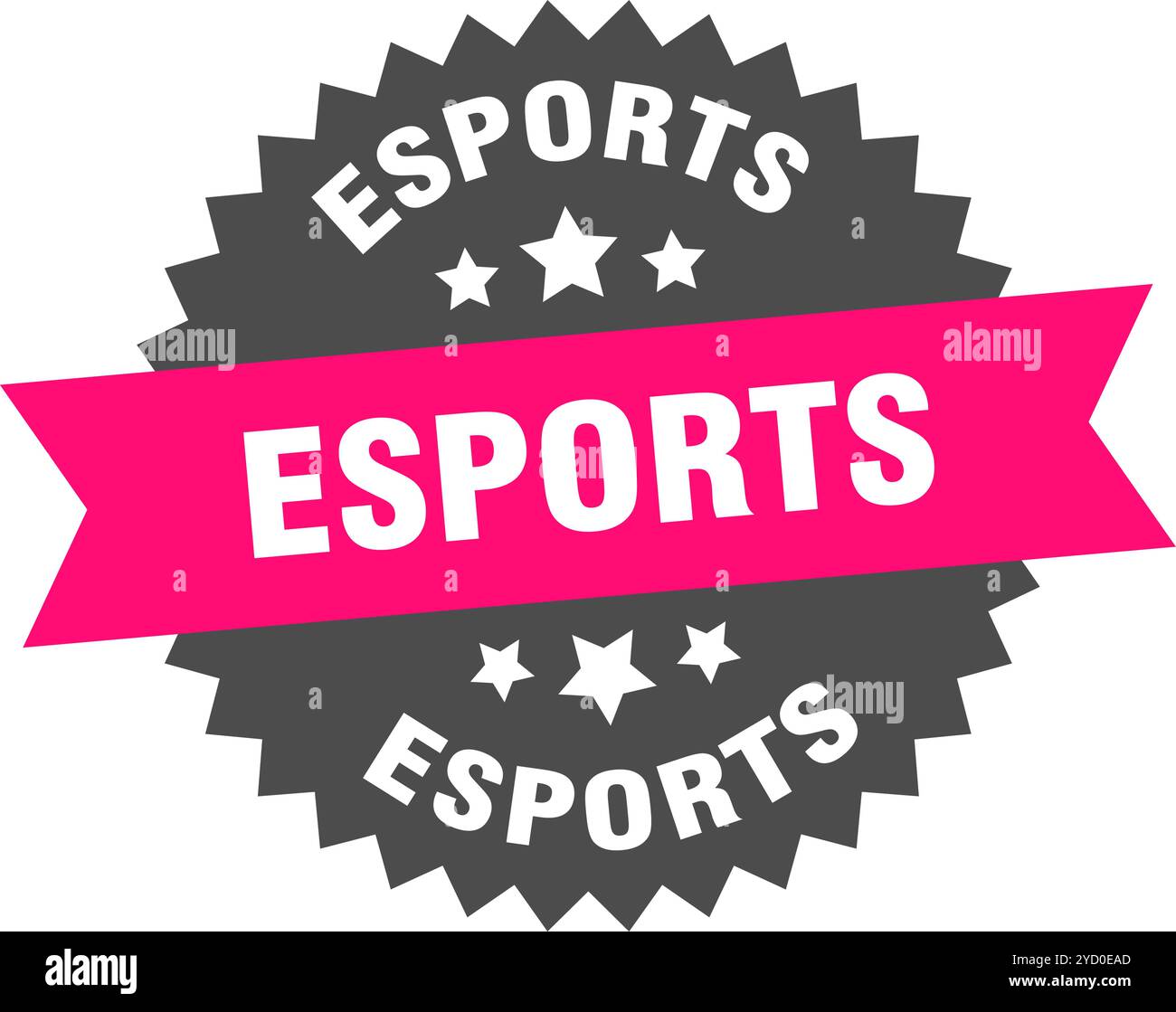 esports round pink label isolated on transparent background. esports ...