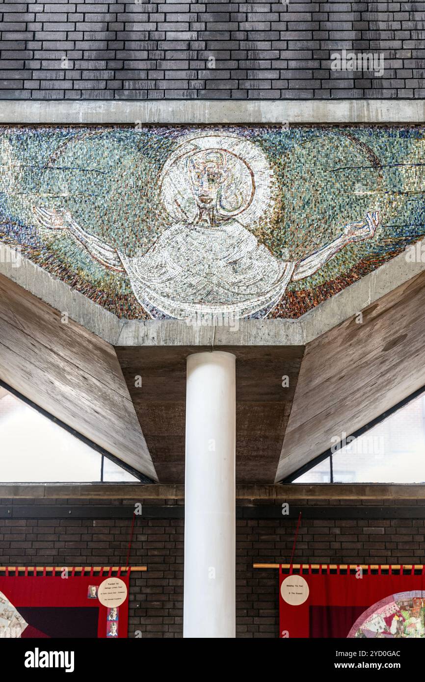 Detail of Charles Lutyens in tesserae mosaic 'Angels of the Heavenly ...
