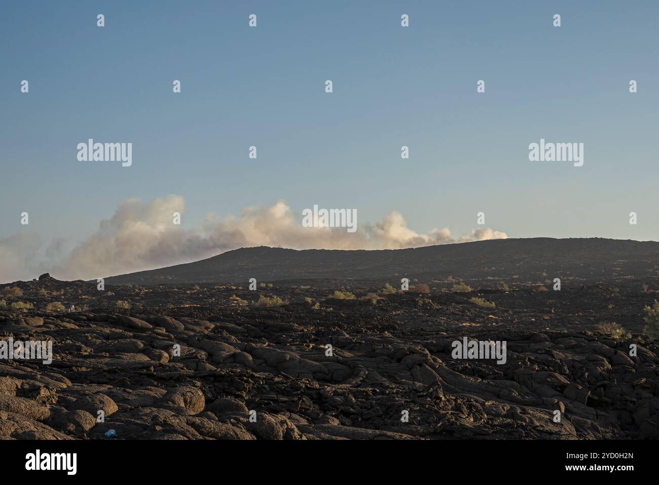 Bleak arid landscapes on the slope of Erta Ale volcano in the Danakil ...