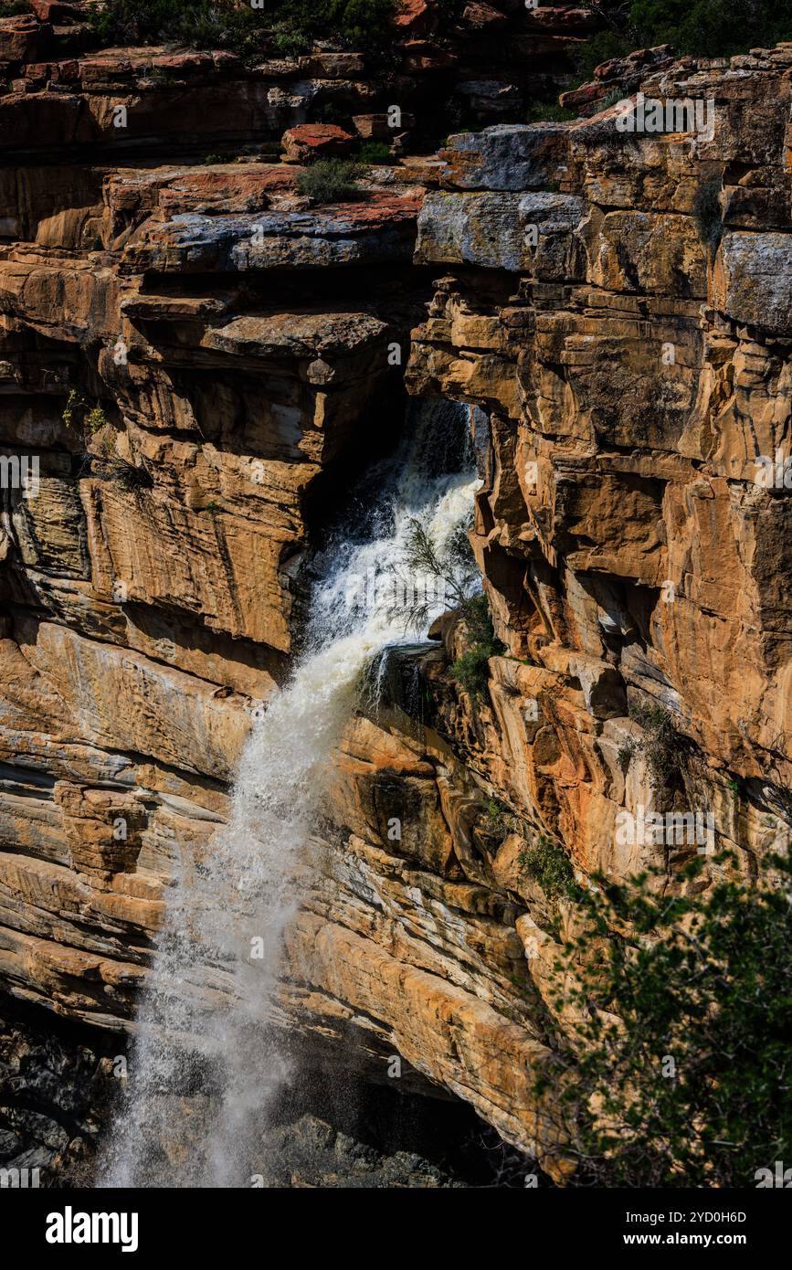 niewoudtville waterfalls main falls is a spectacular tall water spout ...