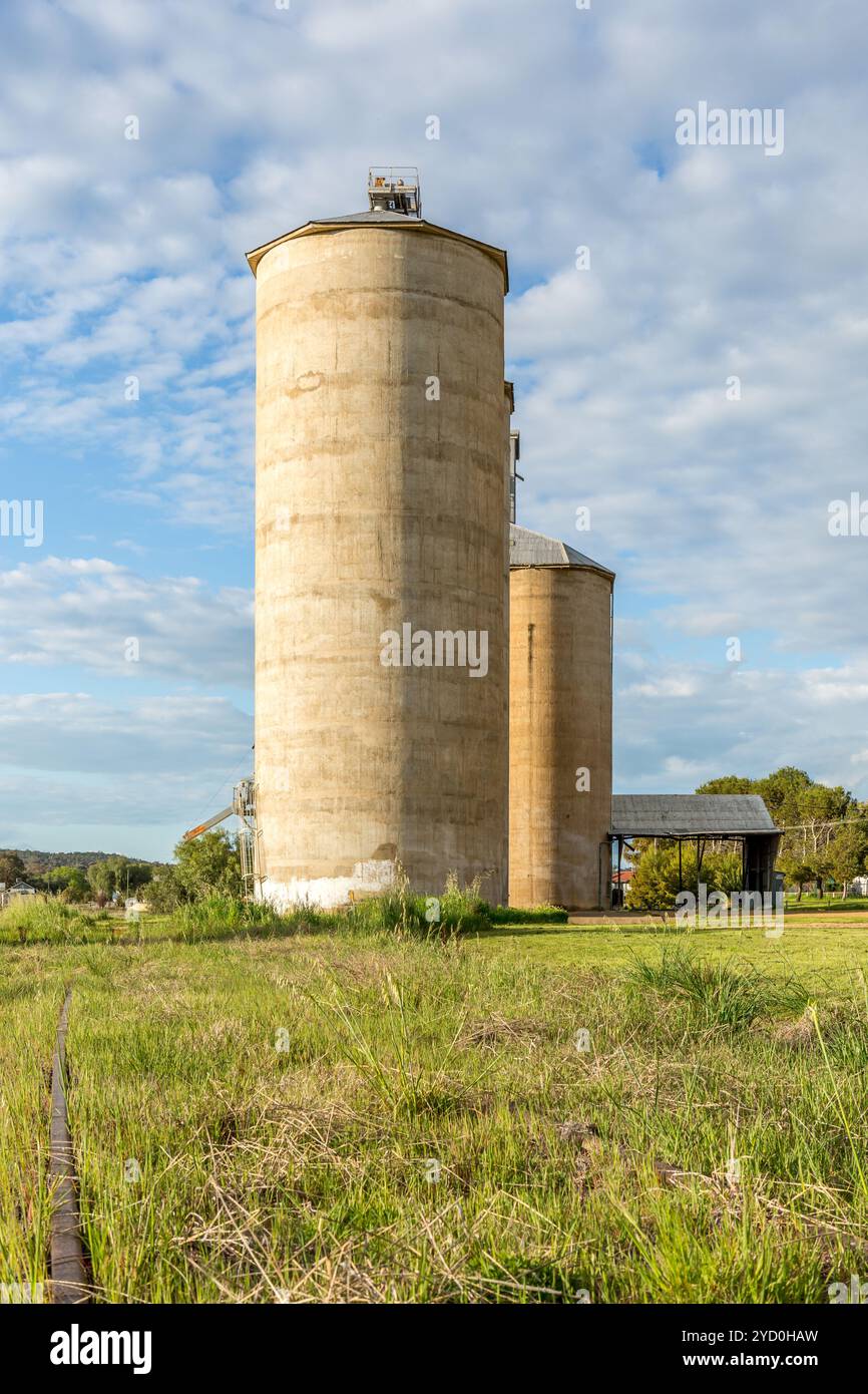 Old grain silos in country NSW Stock Photo - Alamy