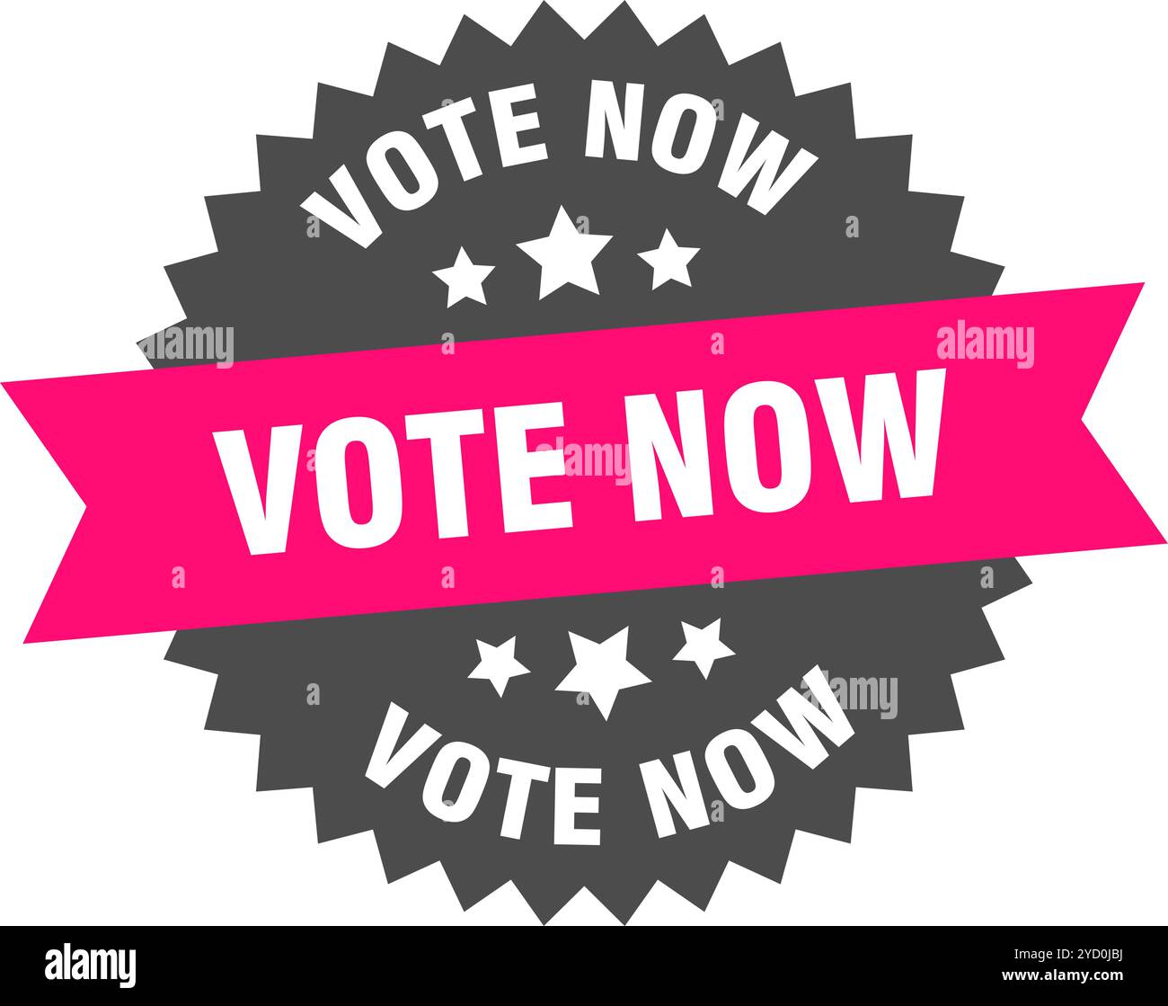 vote now round pink label isolated on transparent background. vote now ...